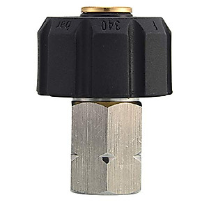Tool Daily Pressure Washer Adapter, M22 female to 3/8 Inch Female NPT Fitting, 5000 PSI