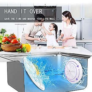 OCYE USB Automatic Dishwasher, Portable Dishwasher, Washing Machine, no Need to Install, UV Function, Used for Camping, Tourism, RV, Dormitory, Business Trip (White)