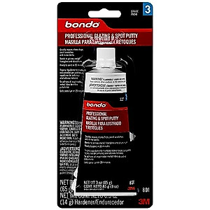 Bondo Professional Glazing and Spot Putty, 00801, 3.0 oz