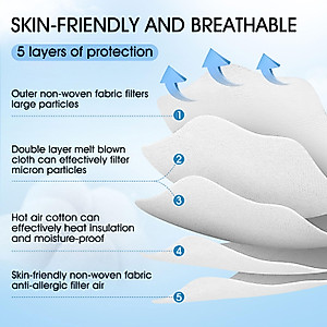 Semask Kids KN95 Adjustable Masks 30 Pack, Individually Wrapped Disposable Masks with Adjustable Ear Loops (White)