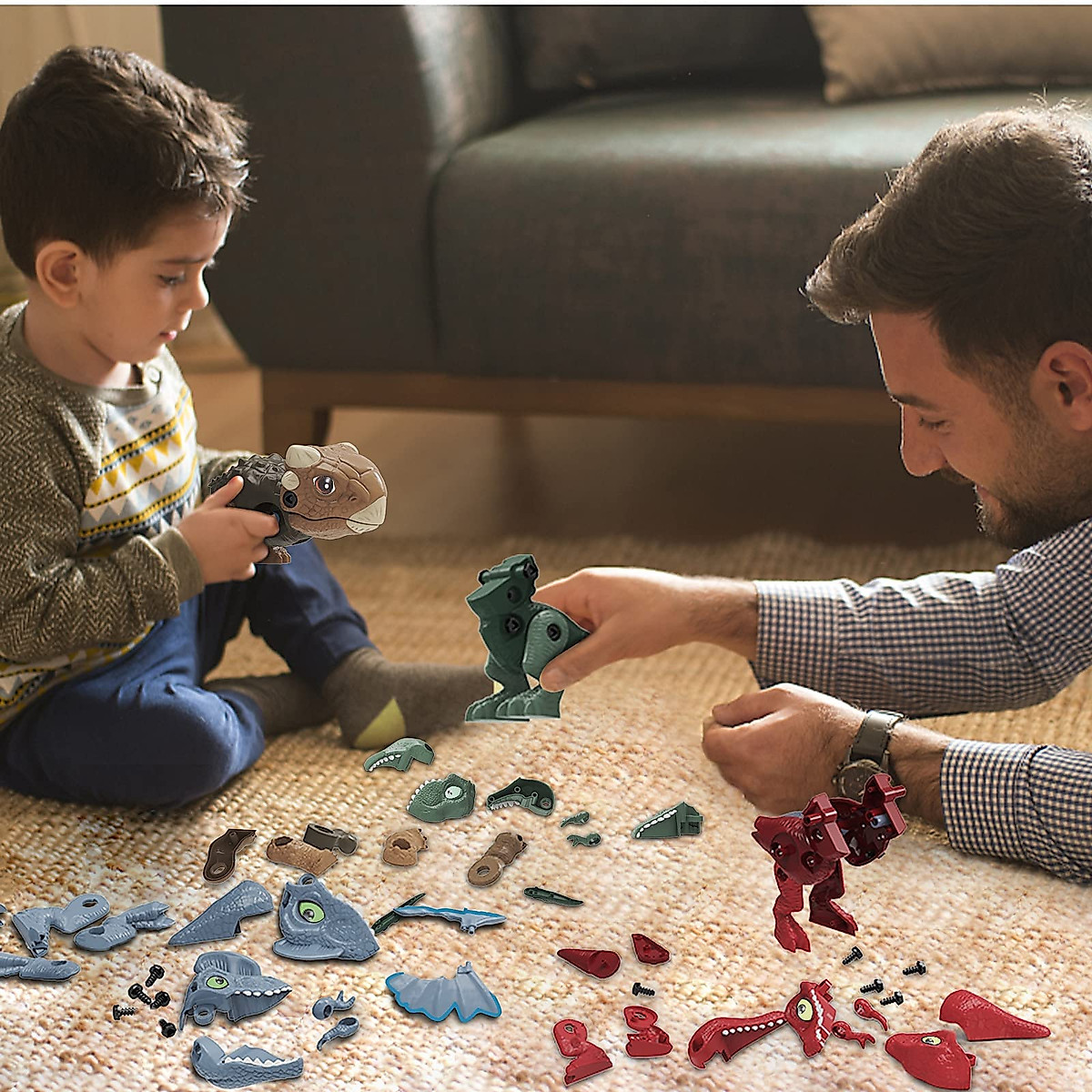 Take Apart Dinosaur Toys for Kids, Kids Toys Stem Dinosaur Toy Learning Building with Electric Drill, Dinosaur Toys for 6 7 8 9 10 Year Old Boys, Birthday Gifts for Toddler Girls Age