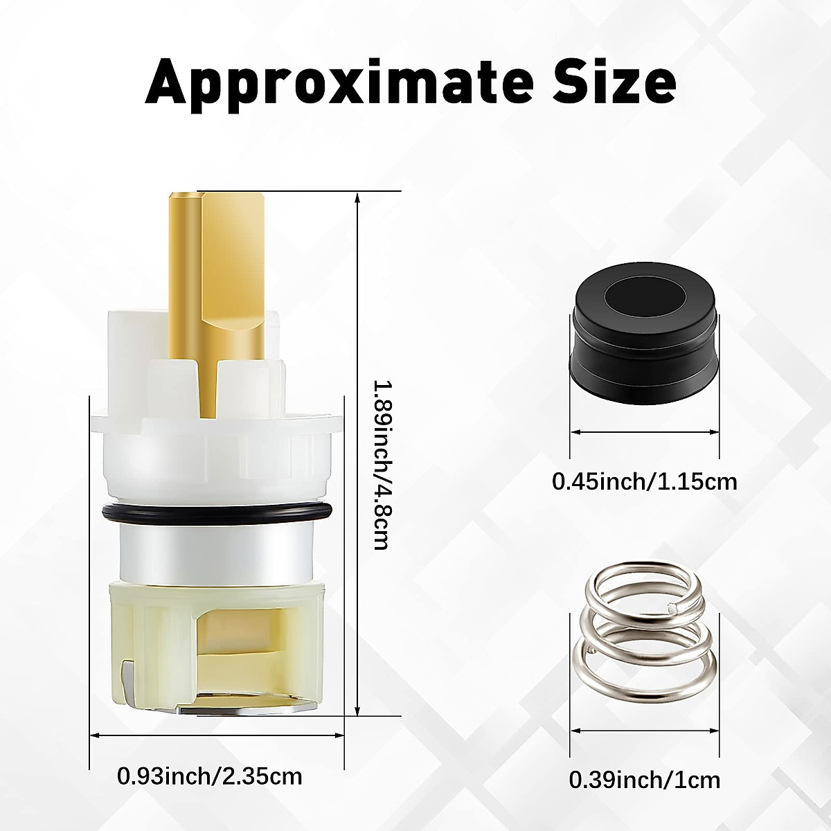 4 Pieces RP25513 Faucet Stem Replacement for Faucet Repair Kit with RP4993 Seat and Spring, 8 Cartridge for Kitchen Faucet Repair Kit