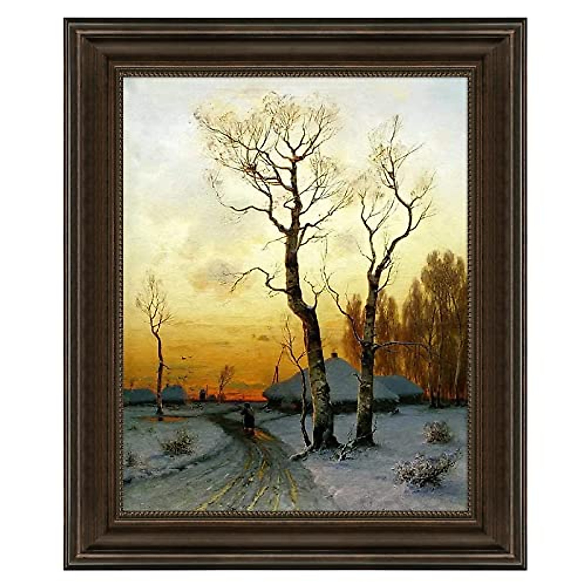 Space Art Deco, 11x14 Ornate Picture Frame Without Mat for 11x14 Photo,Shatter-Resistant Glass Sawtooth Hangers Wall Mount Display(Color Brown)