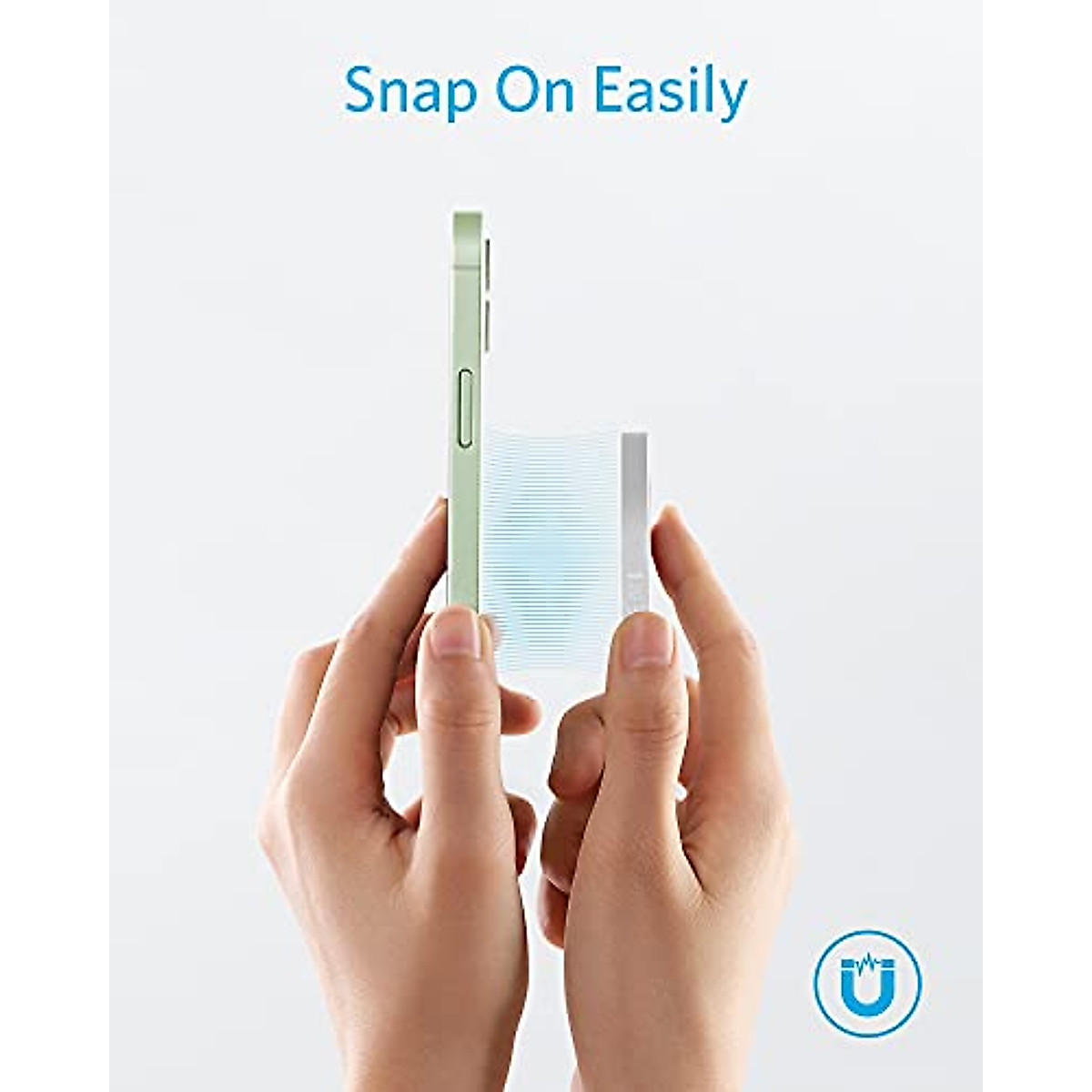 Anker Magnetic Wireless Charging Pad with Sleek Design, PowerWave Select+ Magnetic Pad, 5 ft Built-in Charging Cable, 7.5W Only Compatible with iPhone 12 (No AC Adapter)