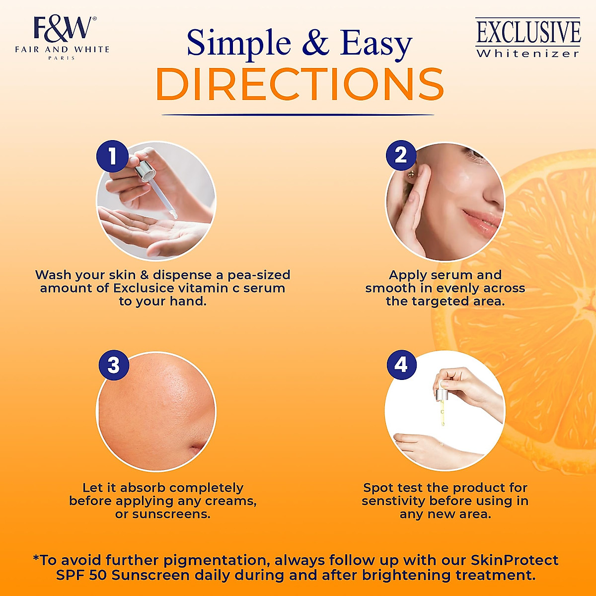 Fair & White Exclusive, Vitamin C Serum – 30 ml / 1 fl oz – Skin Brightening Serum