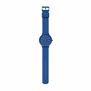 Skagen Men's Aaren Three-Hand Marine Blue Aluminum and Silicone Band Watch (Model: SKW6508)