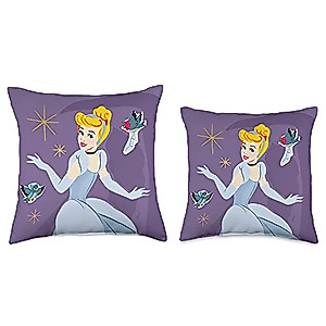 Disney Princess Cinderella Purple Throw Pillow, 18x18, Multicolor