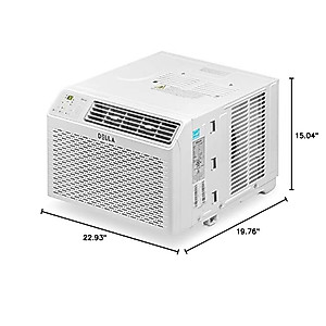 DELLA 12000 BTU 115V/60Hz Energy Saving Window Air Conditioner, Whisper Quiet AC Unit with Smart Controls, Remote, Dehumidifier, Fan, Cools Up to 450 Square Feet
