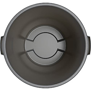 Carlisle FoodService Products Bronco Gray 32 Gallon Round Waste Bin Trash Container - 84103223 - Pack of 4