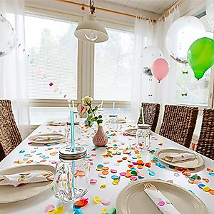 Tioncy 100 Pcs Party Supplies Paper Plates Disposable Halloween Birthday Cake Plates for Dessert Carnival Dinner Fiesta Decorations Serve 50 Guests, 7 Inches and 9 Inches (Ivory,Classic)