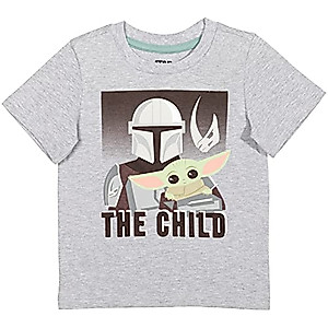 STAR WARS The Mandalorian The Child Toddler Boys 3 Pack T-Shirts Green/Blue/Gray 5T