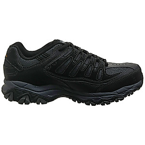 Skechers Men's Cankton Steel Toe Industrial Shoe, Black/Charcoal, 10.5 Wide