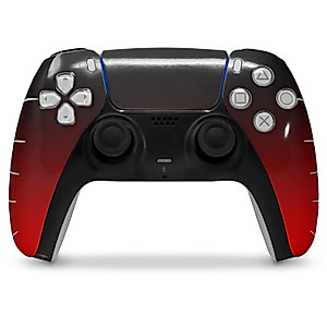 WraptorSkinz Skin Wrap compatible with Sony PS5 DualSense Controller Smooth Fades Red Black (CONTROLLER NOT INCLUDED)