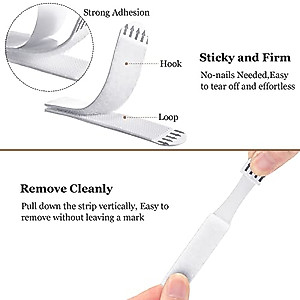 72 Pairs Picture Hanging Strips Heavy Duty, Poster Strips, No Damage Wall Hangers Without Nails, Water Resistant Wall Sticky for Hanging, Wall Adhesive Strips Tape (Mixed Sizes)