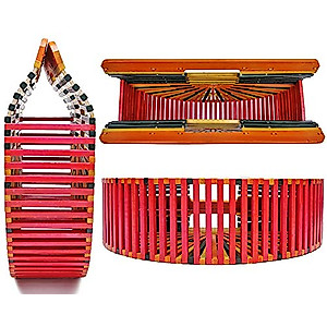 Fashion Bamboo Handbag Handmade Woven Beach bag for Womens (multi-colored)