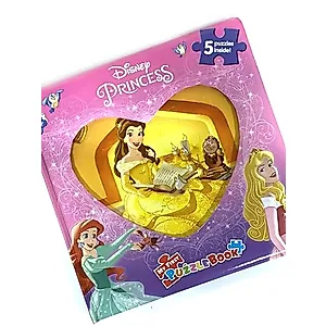 Disney Princess My First Puzzle Book - Jigsaw Puzzles for kids, 10-page board book, 5 puzzles to enjoy