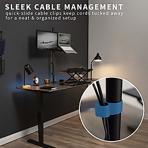 VIVO Laptop and 13 to 32 inch LCD Monitor Stand up Desk Mount, Extra Tall Adjustable Stand, Fits Laptops up to 17 inches (STAND-V012C)