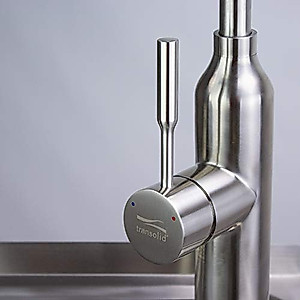 Transolid TCAB-2420-WS 24-in Laundry Cabinet Sink, Stainless Steel High Arc Faucet, and Basket, White