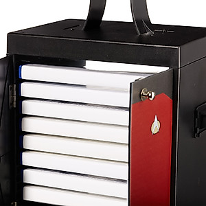 Numskull Official Red Star Trek Gaming Accessory Locker & Storage Stand – Holds 10 Games/DVDs, 4 Controllers, Headset, and Accessories – Durable & Compact Organizer – Official Star Trek Merchandise