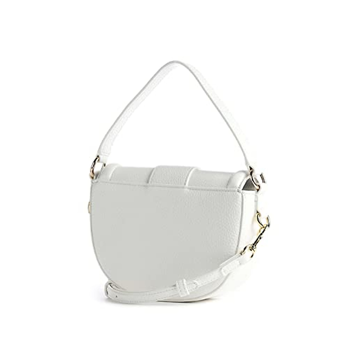 Versace Jeans COUTURE WHITE CROSSBODY MINIBAG WITH GOLD BAROQUE LOGO BUCKLE AND ADJUSTABLE SHOULDER STRAP 74VA4BF2ZS413