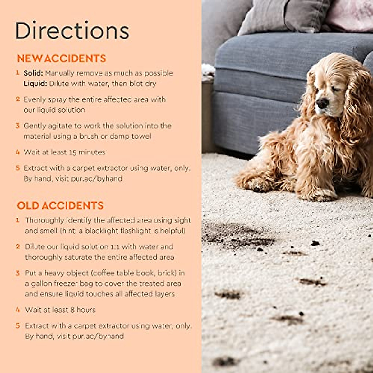 Puracy Natural Platinum Pet Stain and Odor Remover - Plant-Powered Professional Pet Urine Odor Eliminator with Natural Enzymes - Safe and Effective Carpet Pet Stain Remover and Cleaner, 739ml, 25oz