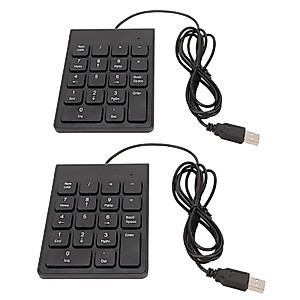 GLOGLOW Numeric Keypad, Plug and Play Wired Numeric Keypad 18 Keys for Bench (2PCS), GLOGLOWzcptxygred-12