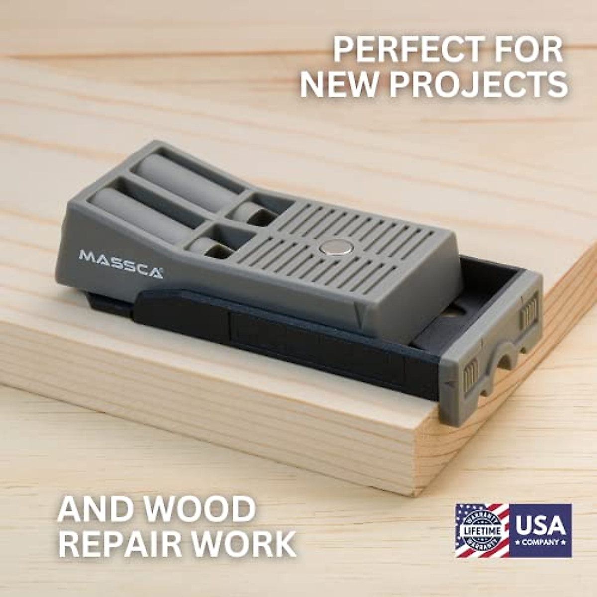 Massca Twin Pocket Hole Jig Kit – Adjustable & Easy to Use Joinery Pocket Screw Jig for Woodworking - Pocket Jig Tool with Drill Bit, Hex Key & Stop Collar – For DIY Carpentry Projects