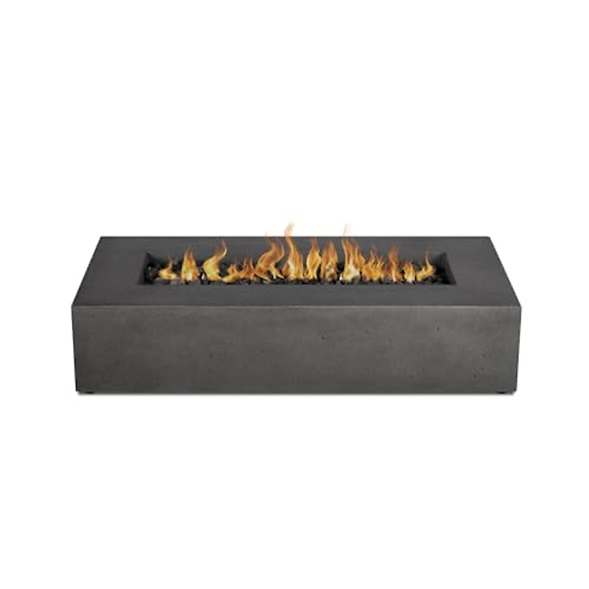 BBQGuys Signature La Valle 56-Inch Rectangle Propane Fire Table - Carbon - 1590LP-CBN