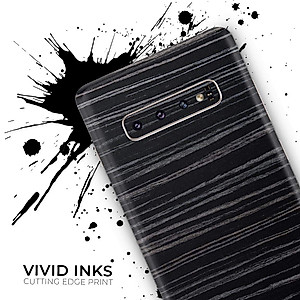 DesignSkinz Black Wood Texture Protective Vinyl Decal Wrap Skin Cover Compatible with The Samsung Galaxy S20 (Screen Trim & Back Glass Skin)
