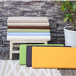 Sigmat Customize Size Outdoor Seat Cushion Cover Water-Resistant Patio Deep Seat Chair Cushion Cover Bench/Settee/Swing Cushion Slipcover-Only Cover