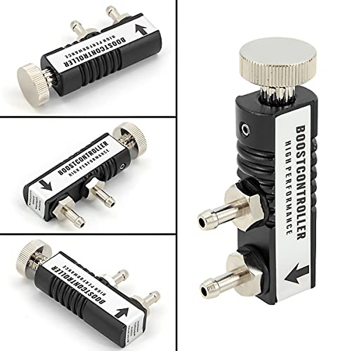 BELOMI Turbo Engine Controller Kit, Universal 1-30 PSI Manual Turbo Boost Controller, Aluminum Adjustable Boost Bleed Valve, Vehicle Interior Modification Accessories for Most Car (Black)