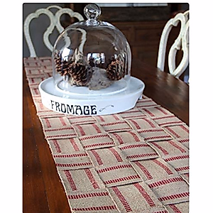 Mybecca [1 ROLL / 72 Yards] RED 11 Pounds Jute Webbing Natural Fabric 3.5 Inches Wide for Crafts & Decorations