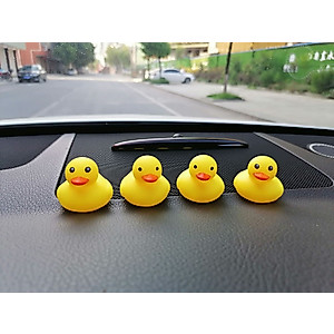 50PCS Super Mini Rubber Duck Bath Duck Toys for Toddlers Boys Girls,Squeak and Float Rubber Ducks in Bulk Baby Shower Duck Decorations Party Favors (1.6'')