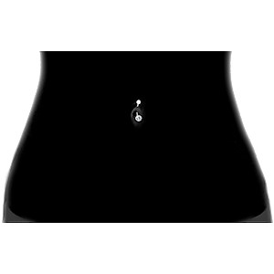 Ritastephens 14k Solid Gold White Belly Button Navel Ring CZ Cubic Zirconia Body Art