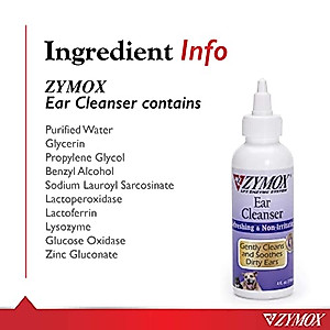 Zymox Ear Cleanser Solution for Dogs and Cats, 4oz