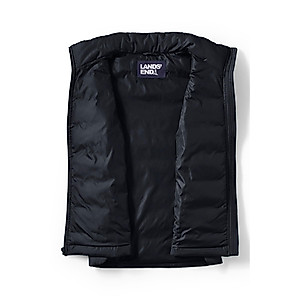 Lands' End Womens Puffer Down Vest Black Regular X-Large
