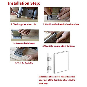 2 Pairs (4Pcs) of 3" Stainless Steel Cafe Saloon Door Swing Self Closing Double Action Spring Hinge