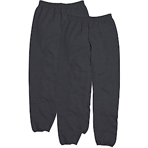 Hanes Men's EcoSmart Non-Pocket Sweatpant (Pack of 2), charcoal heather, 2XL