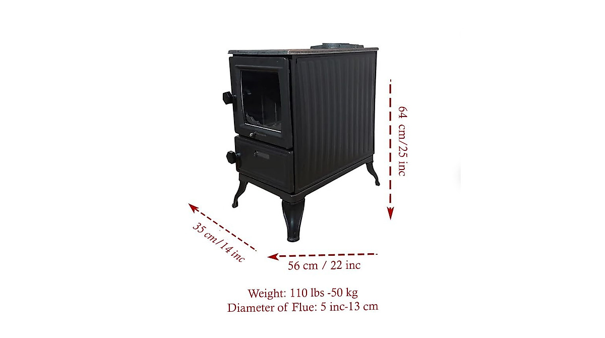 Small Cast Iron Camping Stove for Outdoor & Cabin Use