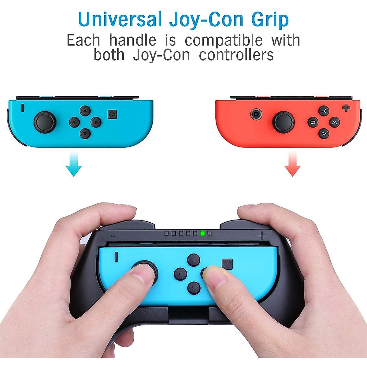 HEYSTOP Grip Compatible with Nintendo Switch OLED/Nintendo Switch JoyCon 3 Pack, Wear Resistant Game Switch Controller Handle Case Kit for Nintendo Switch Joy Con, Black