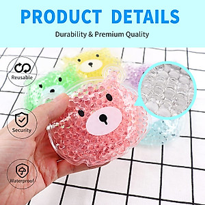 5 PCS Boo Boo Ice Packs, Kid Reusable Ice Pack, Auxiliary Fever Reduction, Hot Cold Pack for Kids Injuries, Wisdom Teeth, Baby Colic, Gas and Upset Stomach, Pain Relief, Fever, Headaches