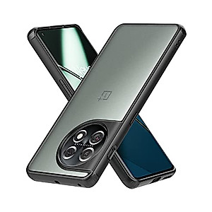 Feitenn for Oneplus 11 5G Case, PC+TPU Hard Back Shockproof Case Cover for Oneplus 11 5G Anti-Slip Matte Slim Protective Case Outdoor Daily (Black)