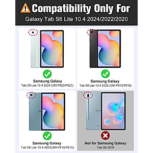 MoKo Case for Samsung Galaxy Tab S6 Lite 10.4 Inch 2024/2022/2020 (SM-P620/P625/P613/P619/P610/P615),Shockproof Full Body Rugged Hybrid Cover with Screen Protector & Pencil Holder - Black