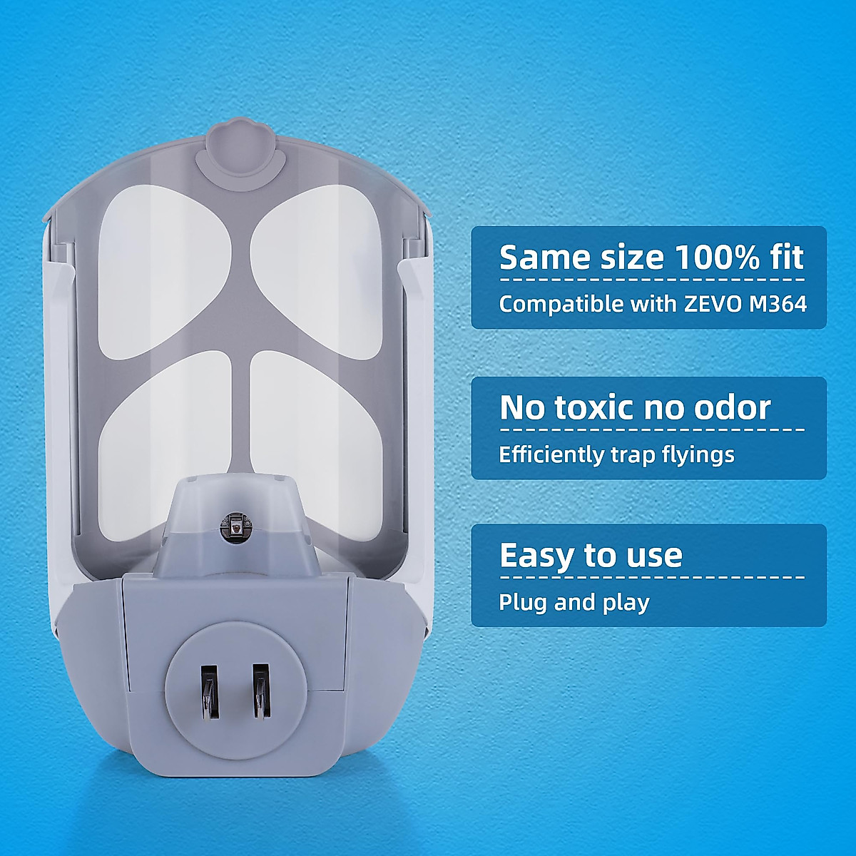 SHAPON Refill Cartridge Kit Replacement Compatible with ZEVO M364 Flying Insect Trap (12 Pack)