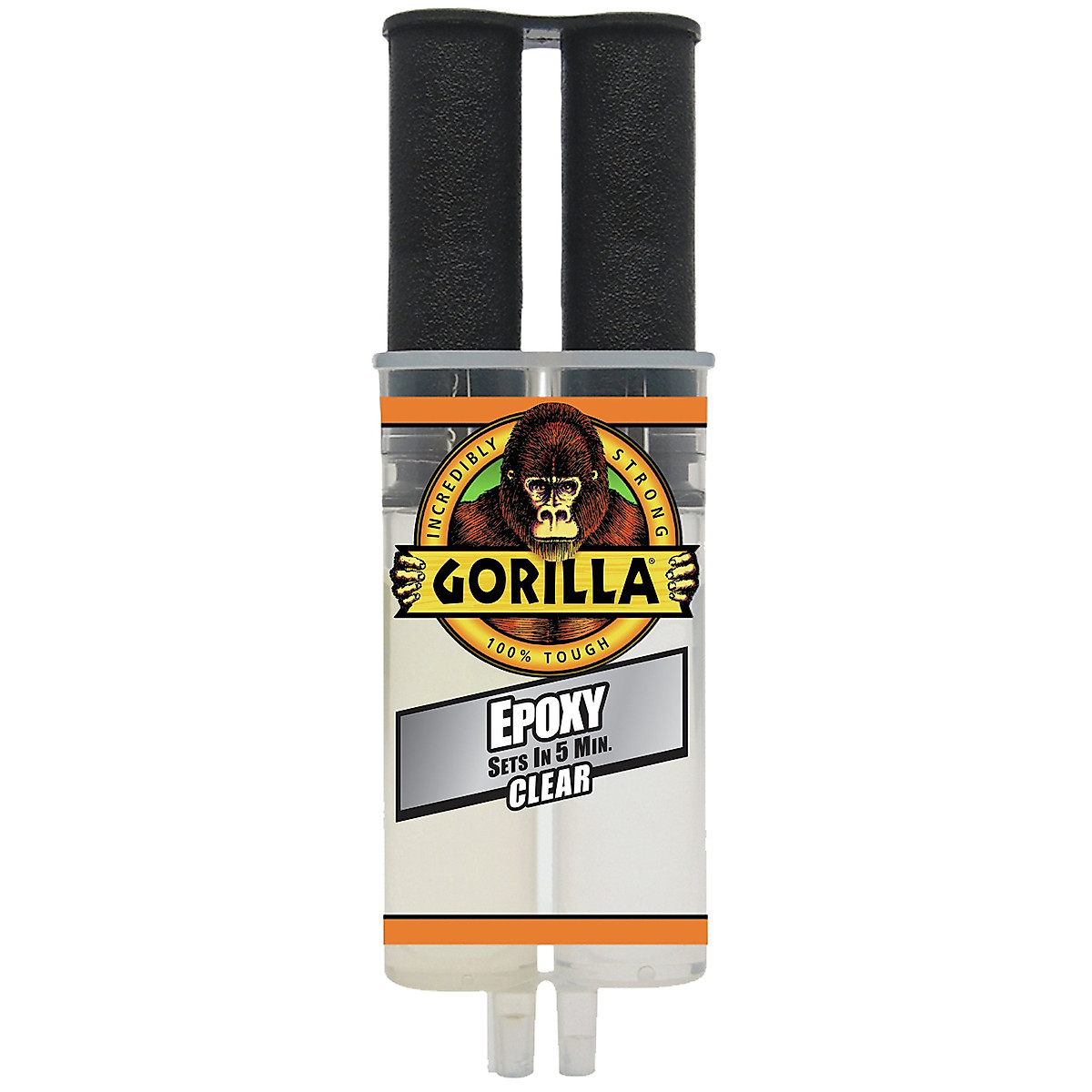 Gorilla 2 Part Epoxy, 5 Minute Set, .85 ounce Syringe, Clear, (Pack of 12)