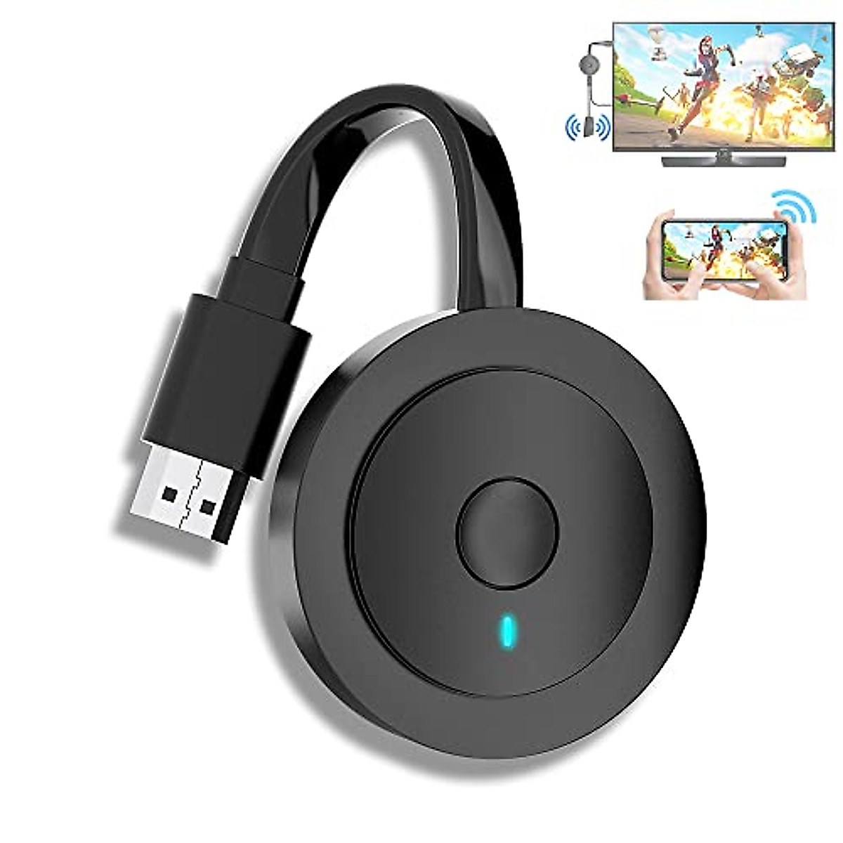DRYMOKINI 4K Wireless HDMI Adapter, WiFi Streaming Movies, Shows, and Live TV Receiver from iPhone, iPad, Android, Tablet, Window to HDTV/Monitor/Projector, Miracast, Airplay, DLNA, Chrome