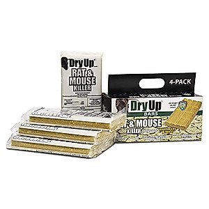 Dry-Up Mouse and Rat Killer, Bait Block Bars for Indoor and Outdoor Use, 4lb
