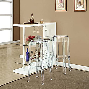 Modway Casper Modern Acrylic Bar Stool in Clear - Fully Assembled