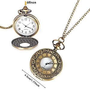 sinoeem 1920s Mens Gatsby Gangster Costume Accessories Set with Pocket Watch,Hard Felt Panama Hat, Y-Back Suspenders & Pre Tied Bow Tie,Toy Cigar & Fake Mustache, Beige-01, 15