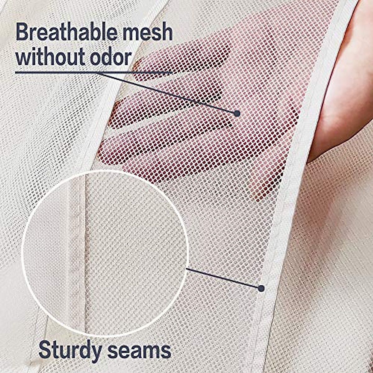 ohihuw 2 Pack Closet Hanging Organizer for Large Size Bras with Enlarged Mesh Pockets Dual Sided Underwear Storage